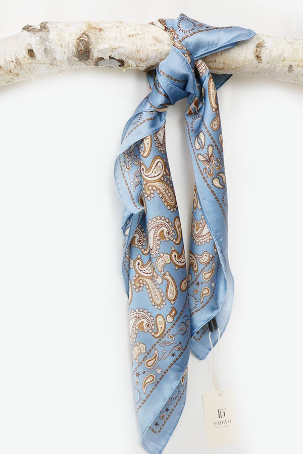 Large Pasley Pattern Premium Quality Silky Scarf – Amanda Jean NYC